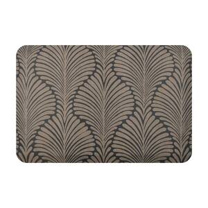 Bungalow Flooring Sole Comfort Palm Fronds 22 in. x 32 in. Blue on ...