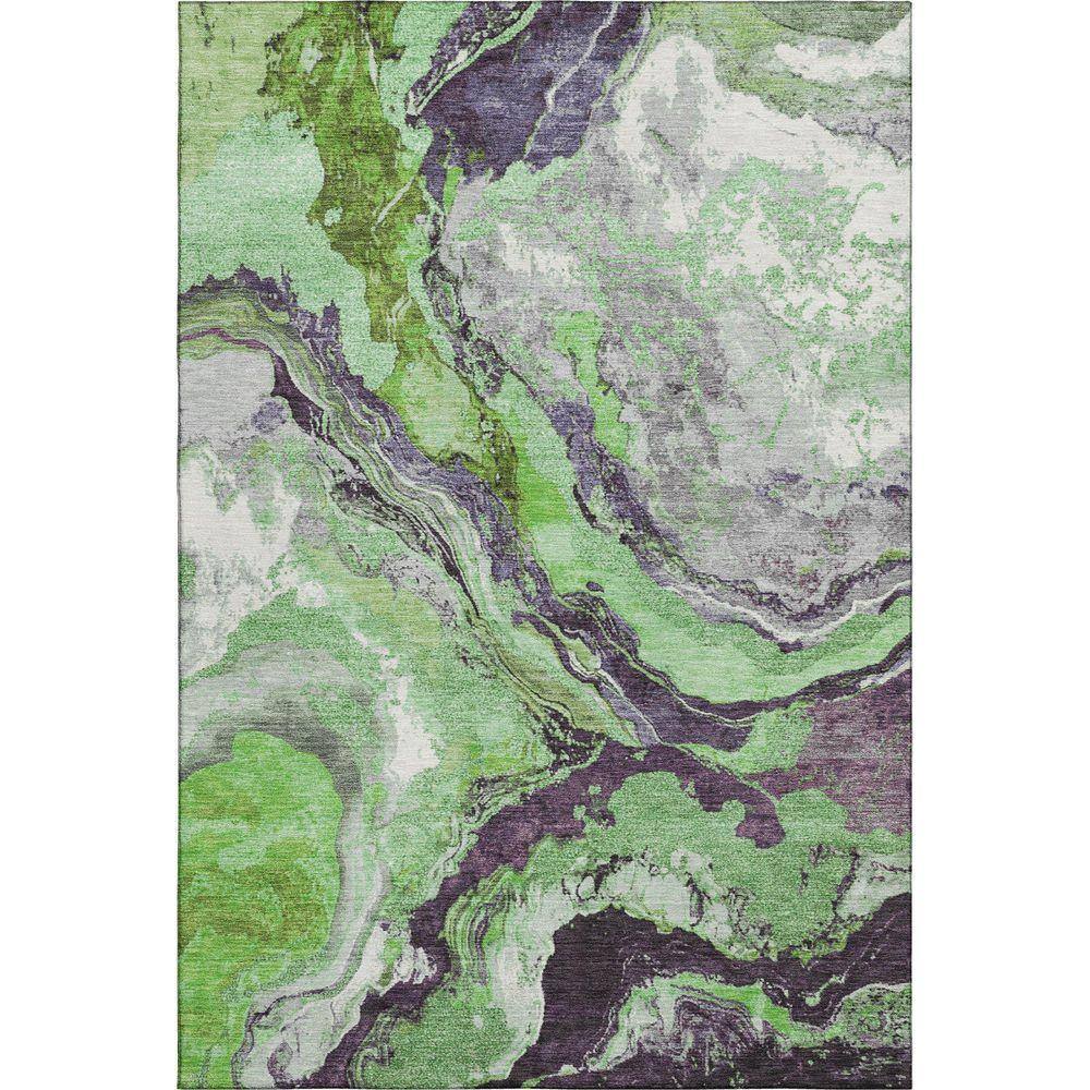 Addison Rugs Mayfield Premium Machine Washable Abstract AMF1908 Green 8 ...
