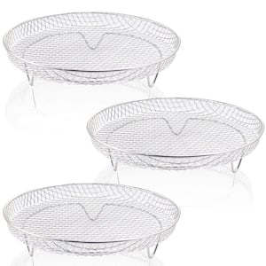 Numhew 9.5 in. Round Wire Steamer Rack, Stainless Steel Cooling Rack ...