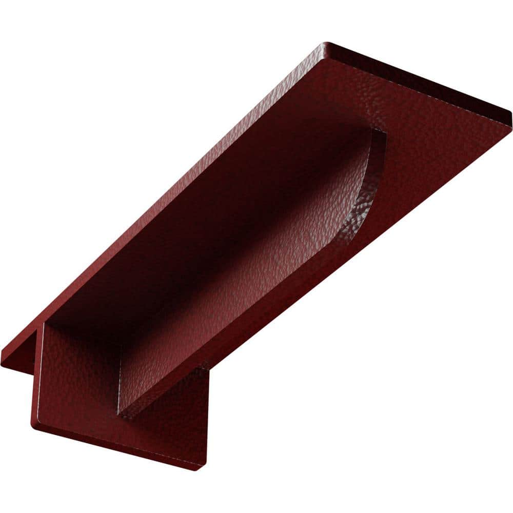 Ekena Millwork 3 in. x 2 in. x 10 in. Steel Hammered Bright Red Heaton ...