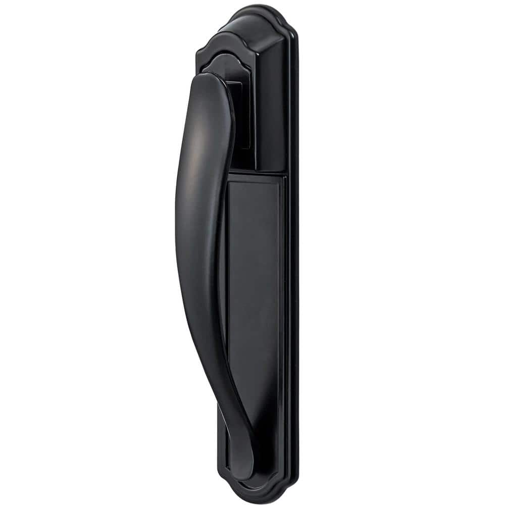 IDEAL SECURITY Black Painted Storm and Screen Door Pull Handle Set with ...