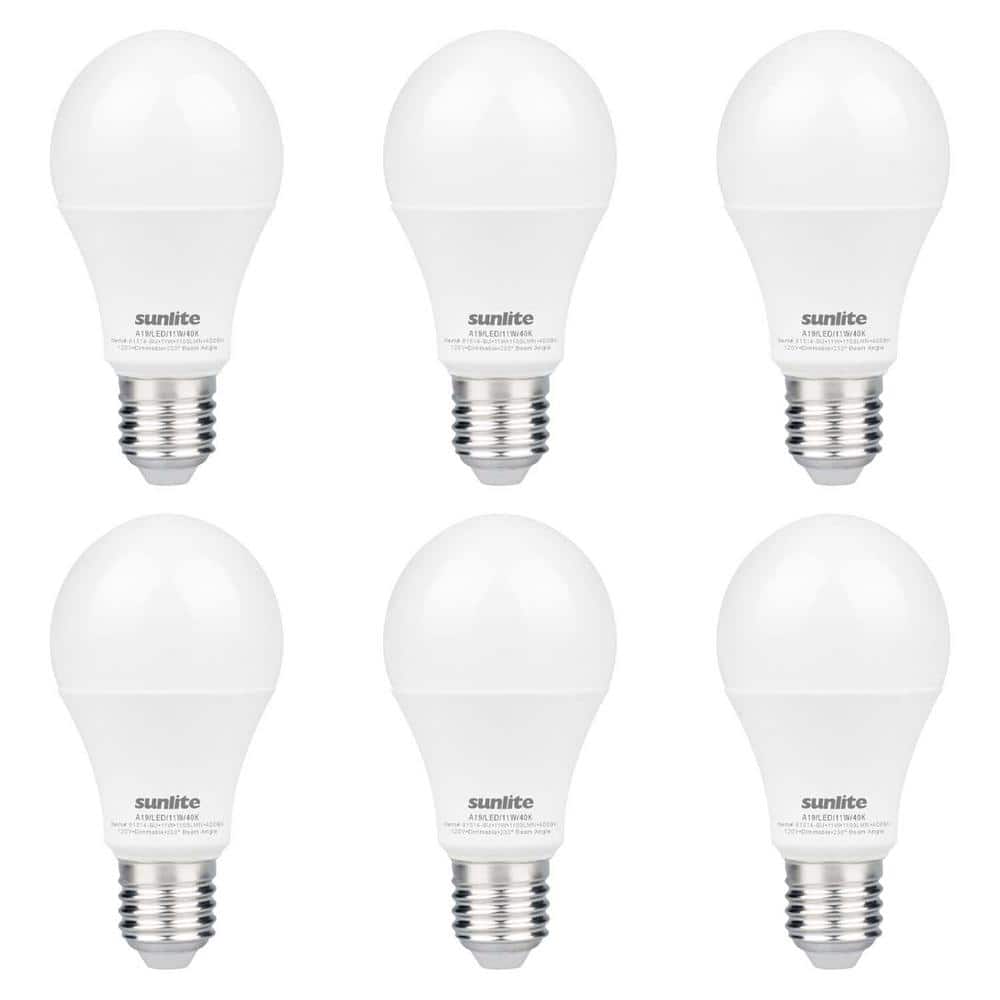Sunlite 75-Watt Equivalent A19 Dimmable ENERGY STAR 90 CRI 220 Degree ...