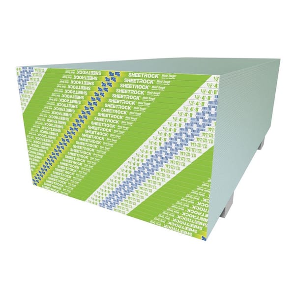 Sheetrock Mold Tough 1/2 in. x 4 ft. x 8 ft. Gypsum Board 169636 - The ...