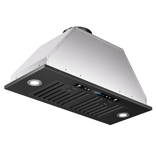 Throes 36 in. 600 CFM Convertible Ducted to Ductless Insert Range Hood ...