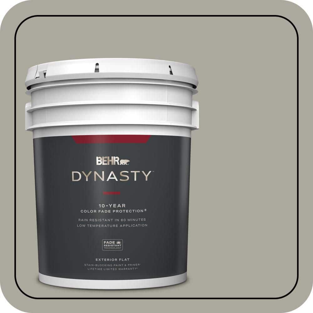 BEHR DYNASTY 5 gal. #ECC-48-1 Winter Rye Flat Exterior Stain-Blocking ...