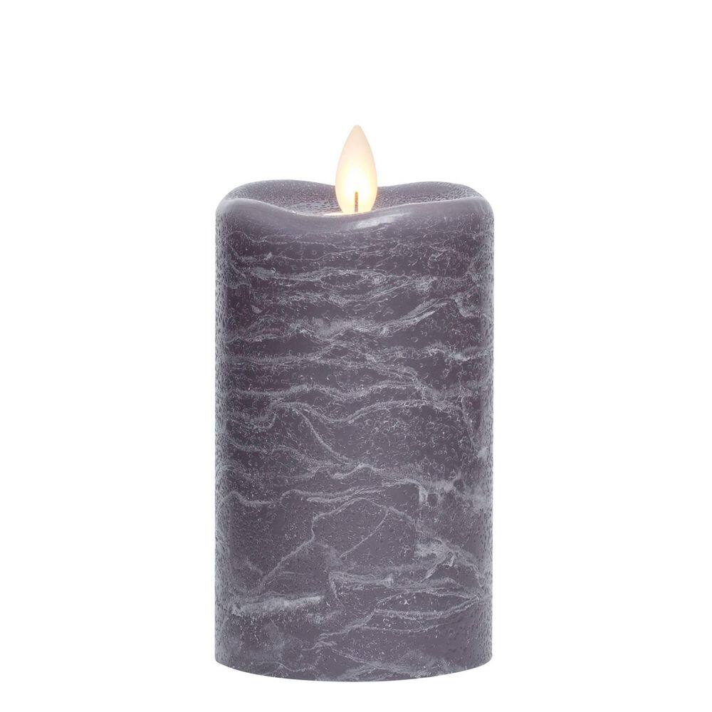 SULLIVANS 5 in. Gray Frosted LED Pillar Candle MGT816305GY00 - The Home ...