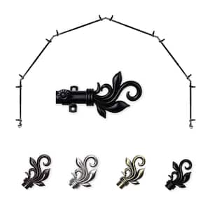 EMOH 13/16" Dia Adjustable 6-Sided Bay Window Curtain Rod 28 to 48 ...