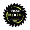 RYOBI 6-1/2 in. Thin Kerf 24-Teeth Circular Saw Carbide Blade (1-Piece ...