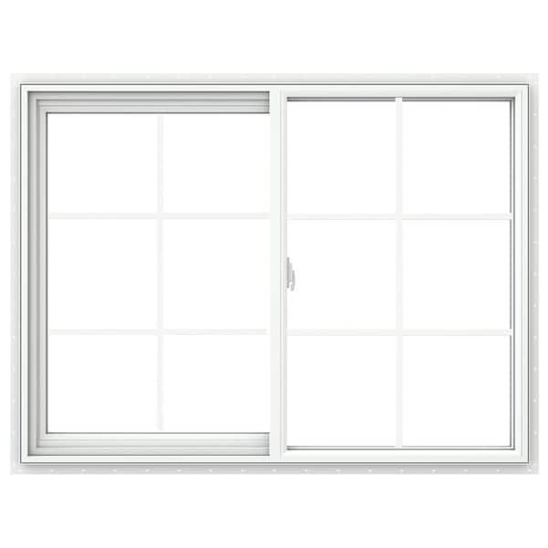 JELD-WEN 47.5 in. x 35.5 in. V-2500 Series White Left-Hand Vinyl ...