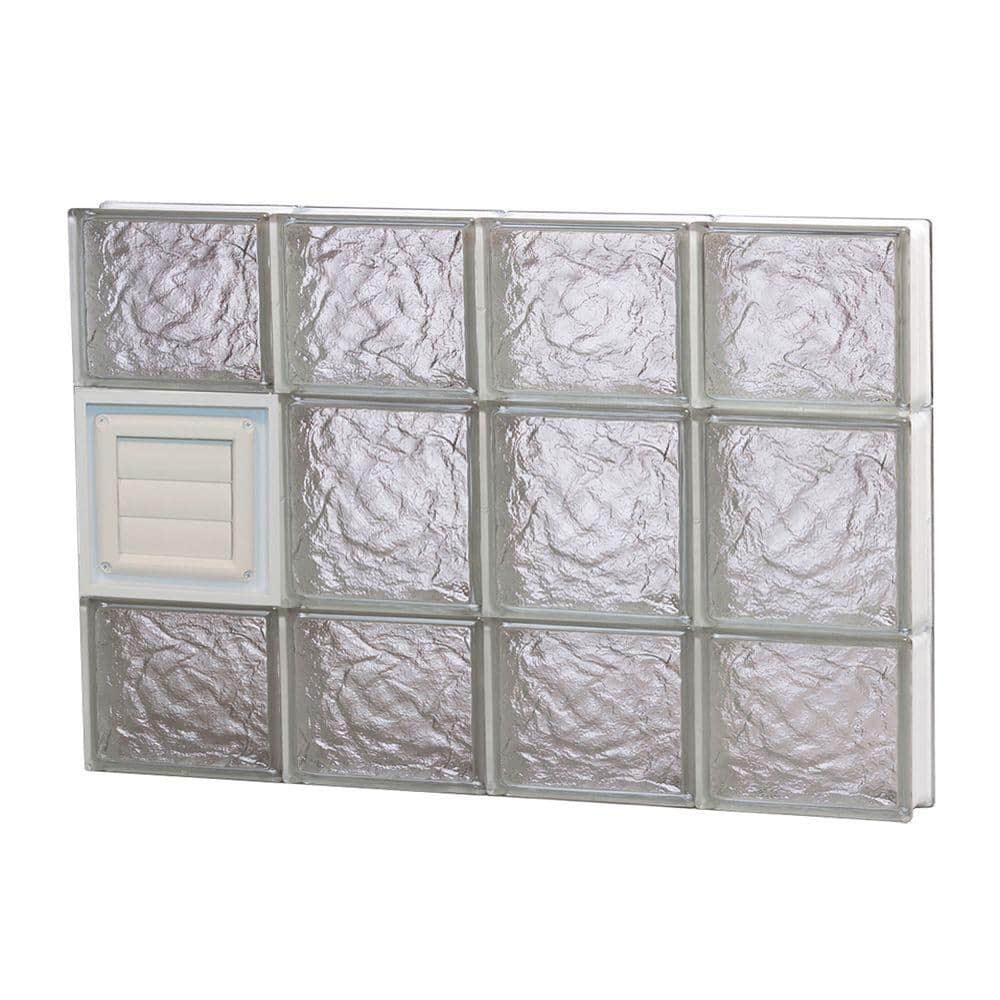 Clearly Secure 31 in. x 19.25 in. x 3.125 in. Frameless Ice Pattern ...