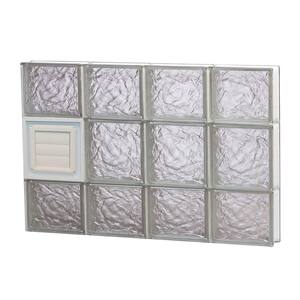 Clearly Secure 31 in. x 11.5 in. x 3.125 in. Frameless Ice Pattern ...