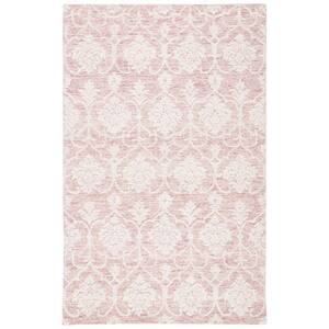 SAFAVIEH Metro Pink/Ivory 8 ft. x 10 ft. Floral Damask Area Rug MET996U ...