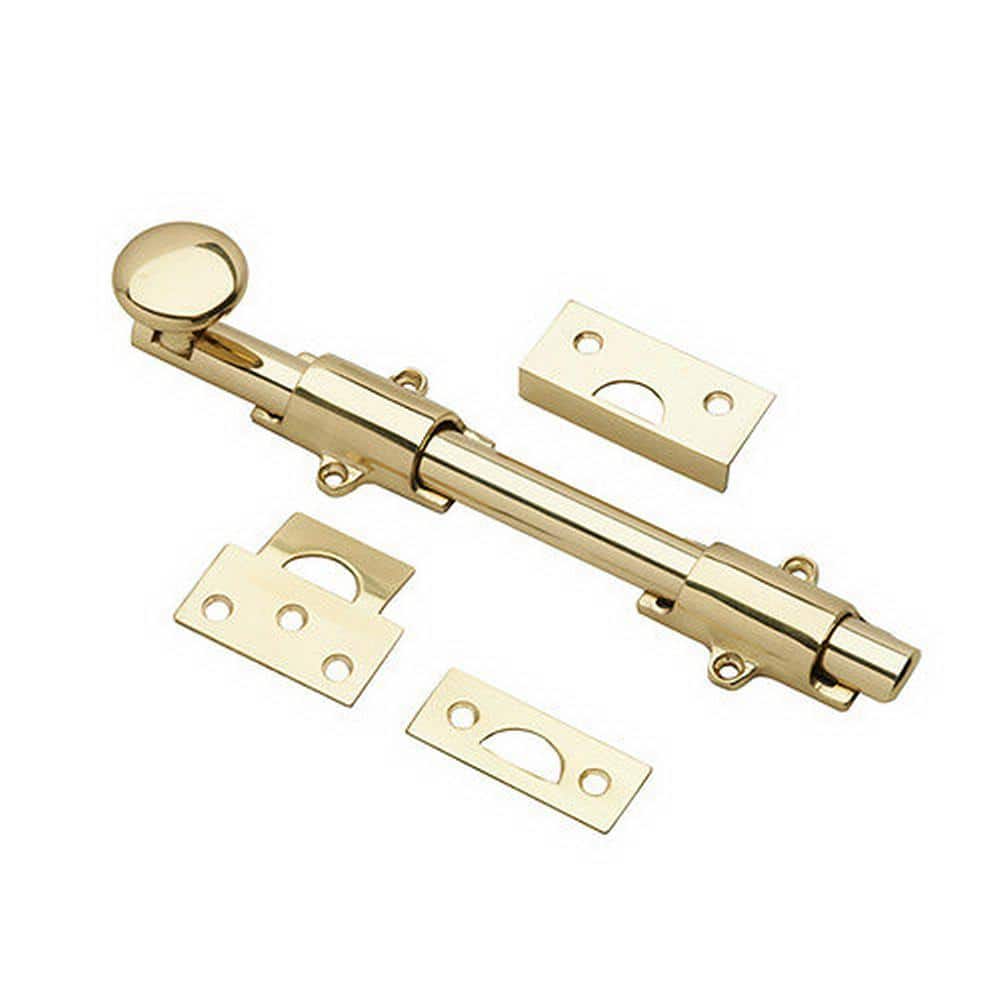 Richelieu Hardware 8 in. Brass Surface Bolt Kit 39208BV - The Home Depot