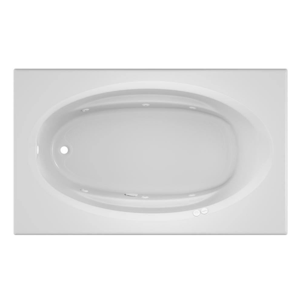JACUZZI Signature 72 in. x 42 in. Rectangular Whirlpool Bathtub with ...