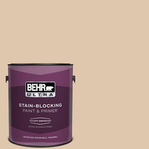 BEHR PREMIUM PLUS 8 oz. #N260-2 Almond Latte Satin Enamel Interior ...