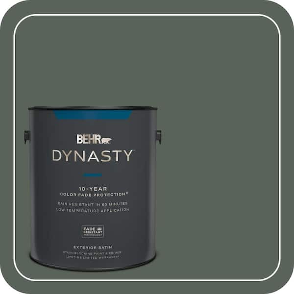 BEHR DYNASTY 1 gal. #ECC-21-3 Imperial Palm Satin Enamel Exterior Stain ...