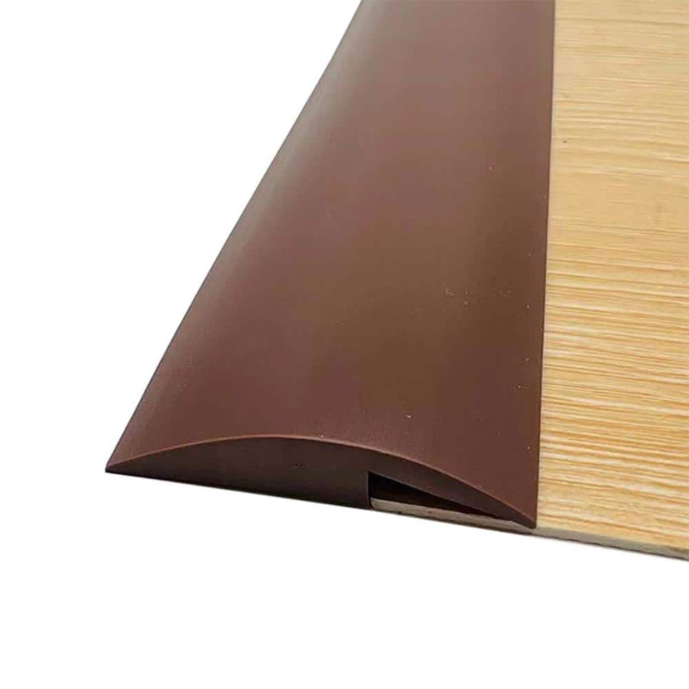 Wellco 9.8 ft. Brown PVC Floor Edging Transition Strip Self Adhesive ...