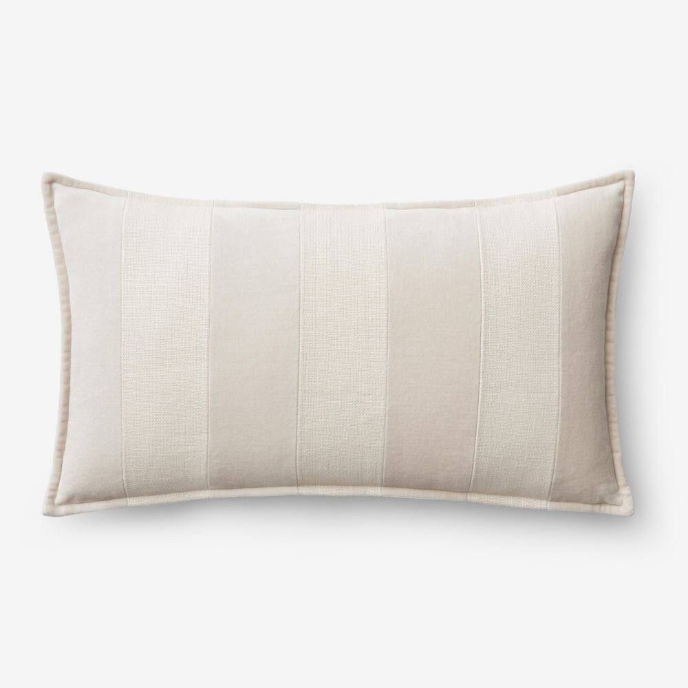 Legends Hotel Velvet And Linen Stripe Decorative Sand 12 in. x 21 in ...