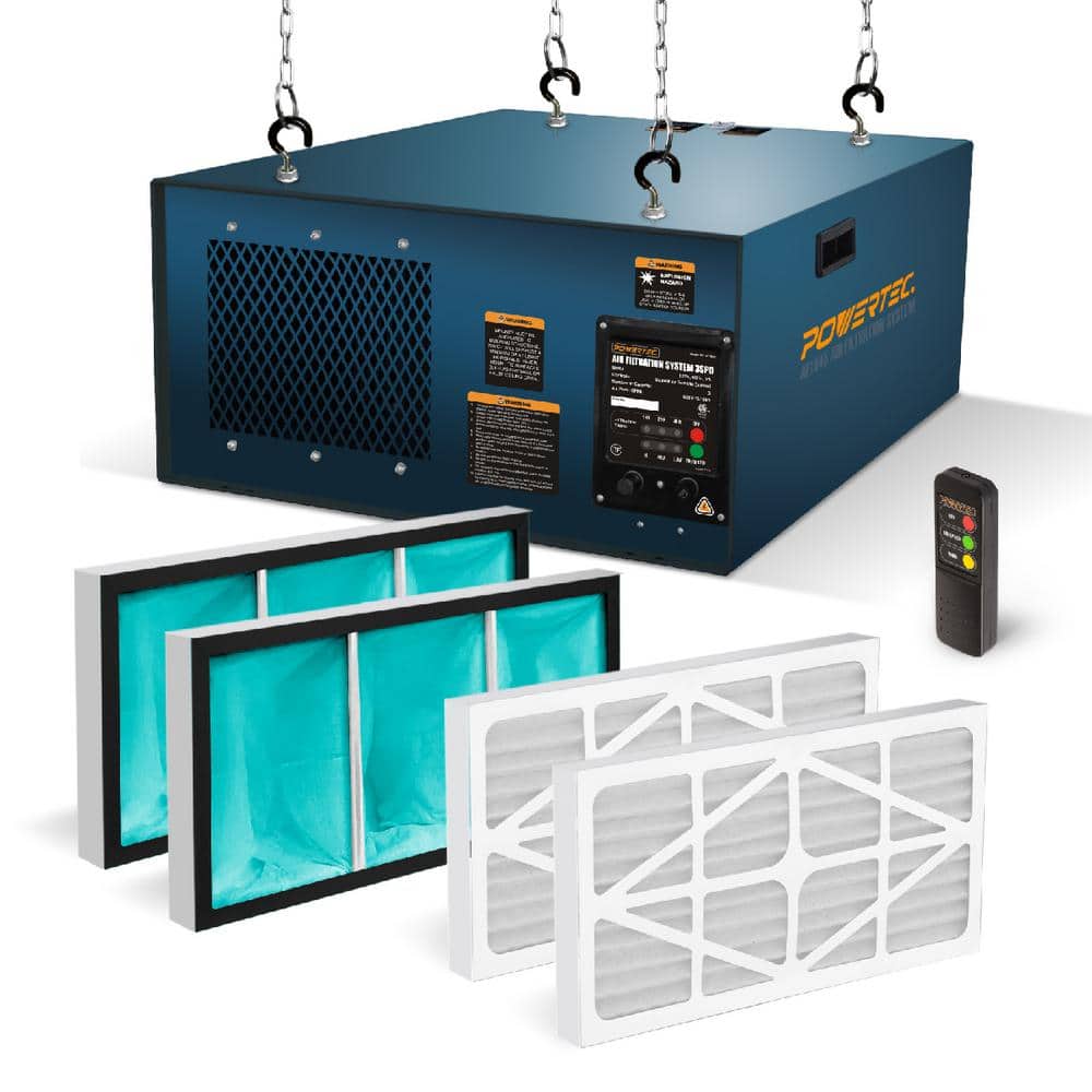 ‎POWERTEC 3-Speed Remote Controlled Air Filtration Systems (655/875 ...