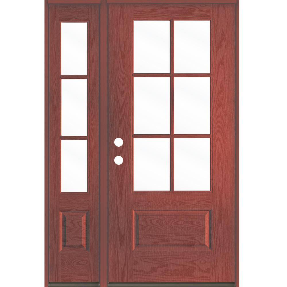 Krosswood Doors UINTAH Farmhouse 50 in. x 79 in. 6-Lite Right-Hand ...