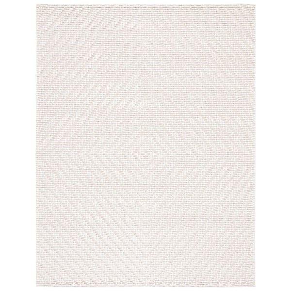 SAFAVIEH Natura 8 ft. x 10 ft. Ivory Diamond High-Low Area Rug NAT276A ...