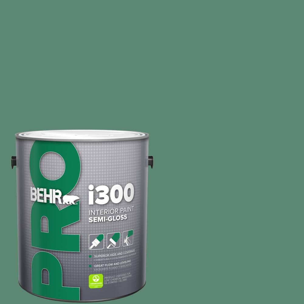 BEHR PRO 1 gal. #MQ6-43 Dark Jade Semi-Gloss Interior Paint PR37301 ...