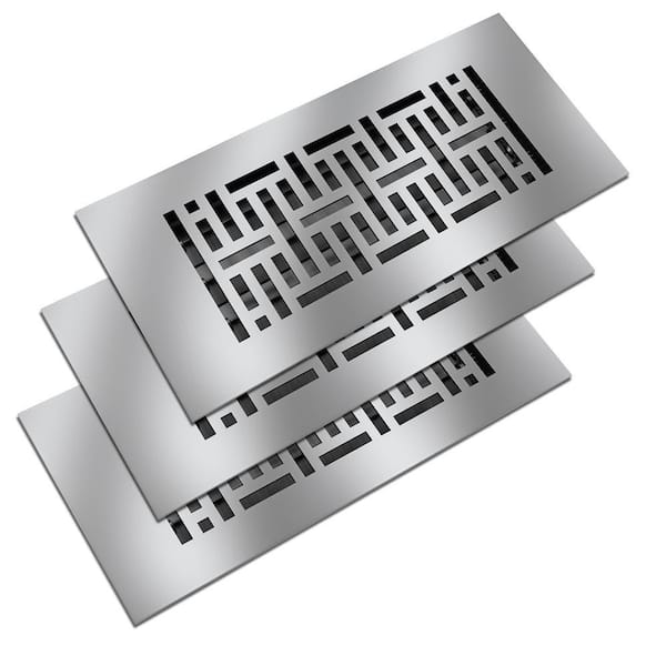 Reggio Registers 4x10 in.(3-Pk)Low-Profile Linear Split Design Floor ...