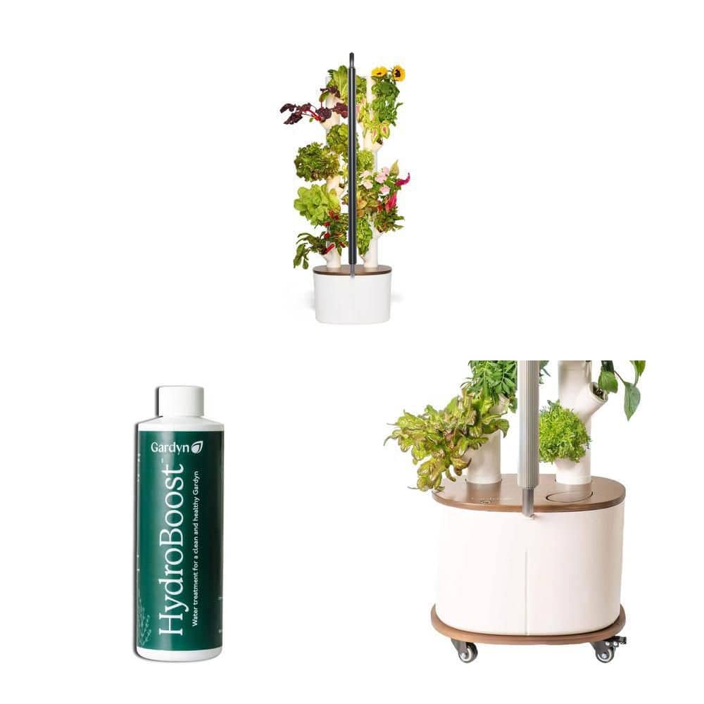 Gardyn Studio Hydroponics Growing System Kit, 250ml Hydroboost Cleaner ...