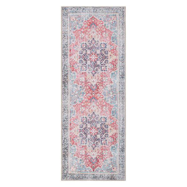 World Rug Gallery Traditional Distressed Vintage Machine Washbale Multi ...
