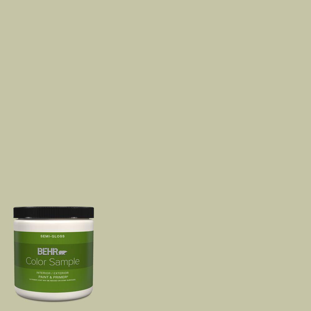 BEHR PREMIUM PLUS 8 oz. #S360-3 Balance Green Semi-Gloss Interior ...