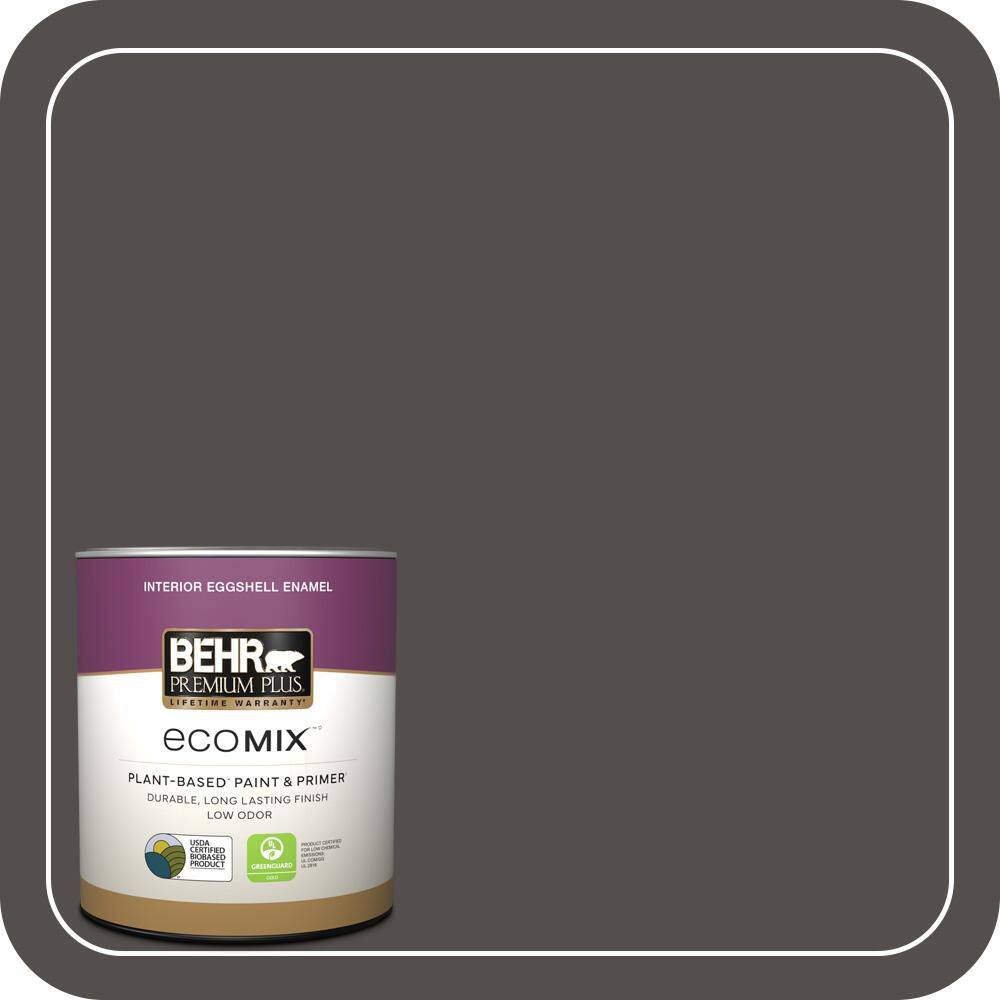 BEHR PREMIUM PLUS 1 qt. #PPU24-02 Berry Brown Eggshell Enamel EcoMix ...