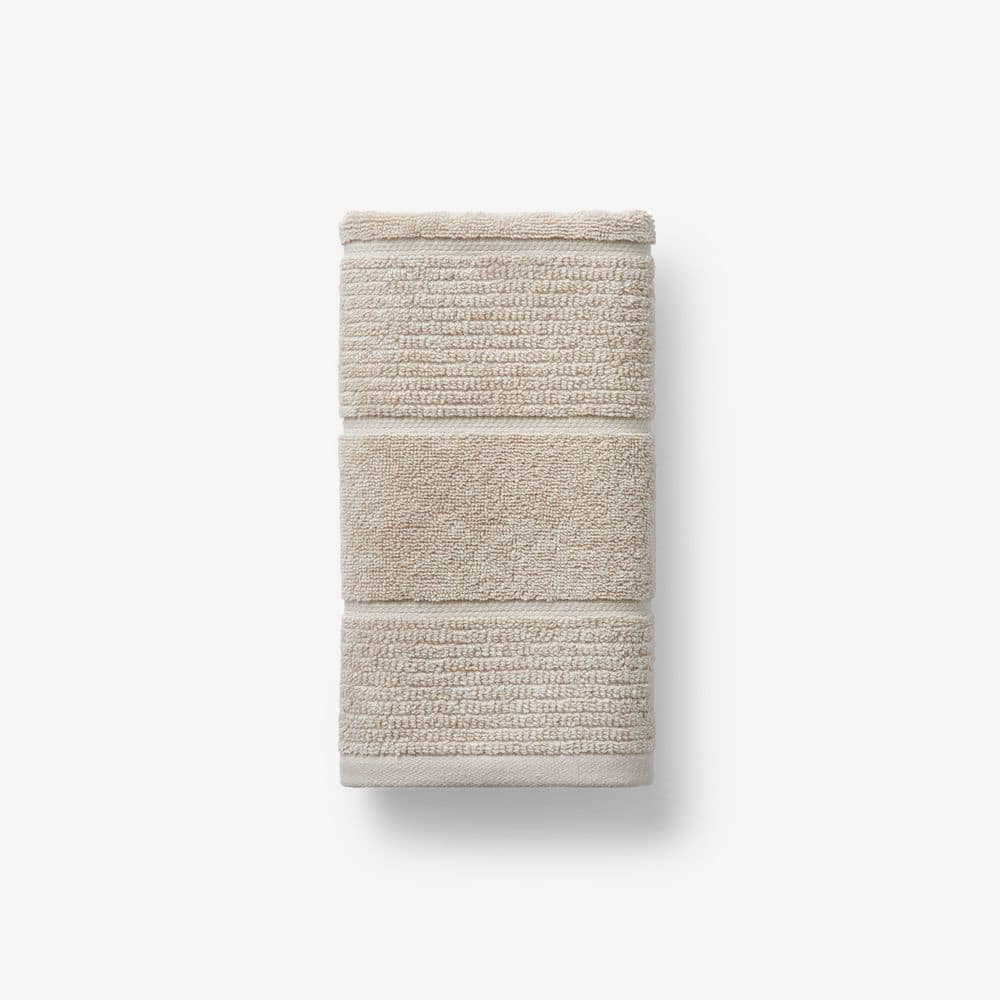 The Company Store Company Cotton Alabaster Textured Stripe Hand Towel ...