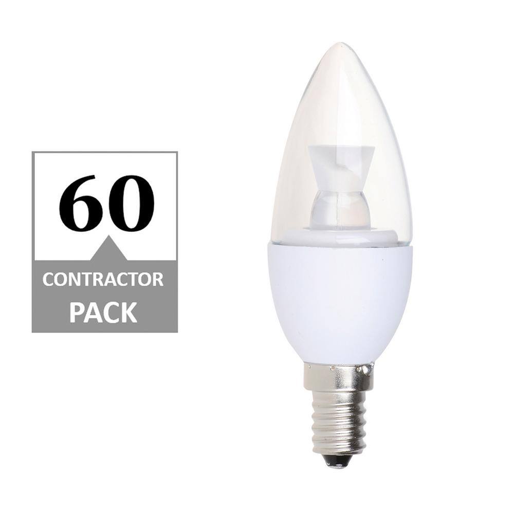 Simply Conserve 40-Watt Equivalent B11 Dimmable Quick Install Contractor Pack Frosted Candelabra ...