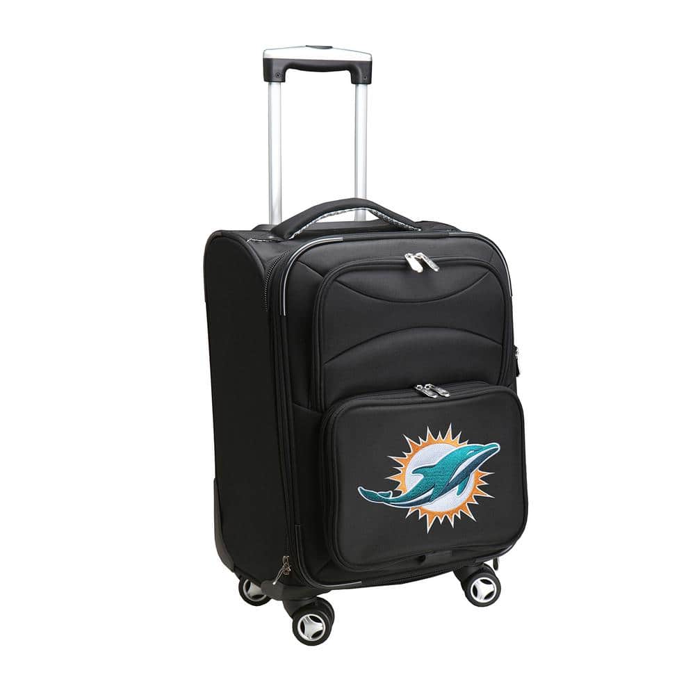 Denco NFL Miami Dolphins 21 in. Black Carry-On Spinner Softside ...