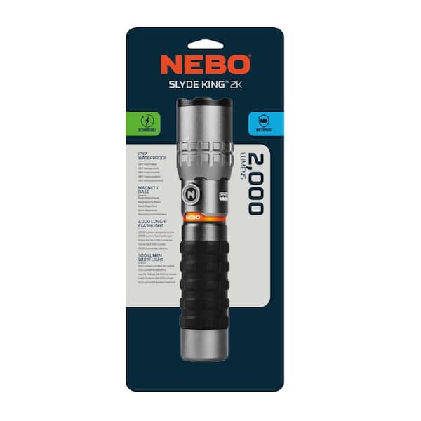 NEBO SLYDE KING 2000 Lumens Rechargeable LED Flashlight NEB-WLT-0039 ...