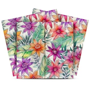 MI ALMA Dark Green and Antique White R102 12 in. x 12 in. Vinyl Peel ...