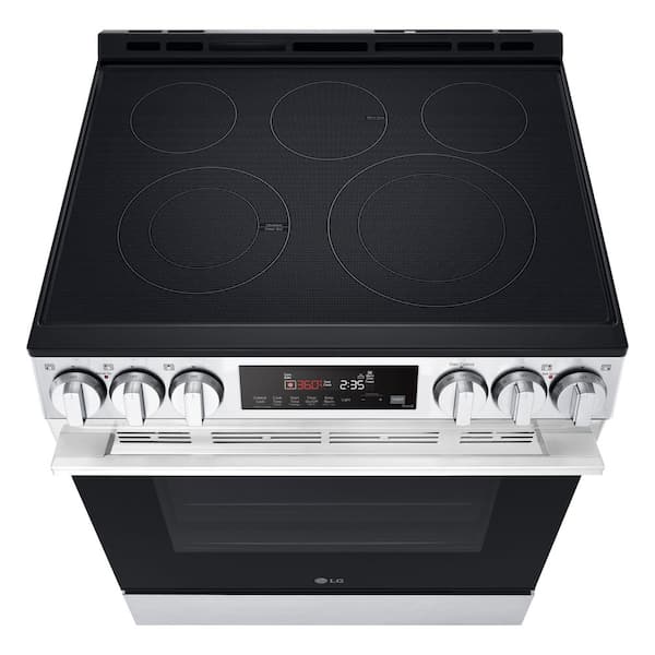 LG 30 in. 6.3 cu. ft. Smart Electric Range with Fan Convection, Air Fry ...