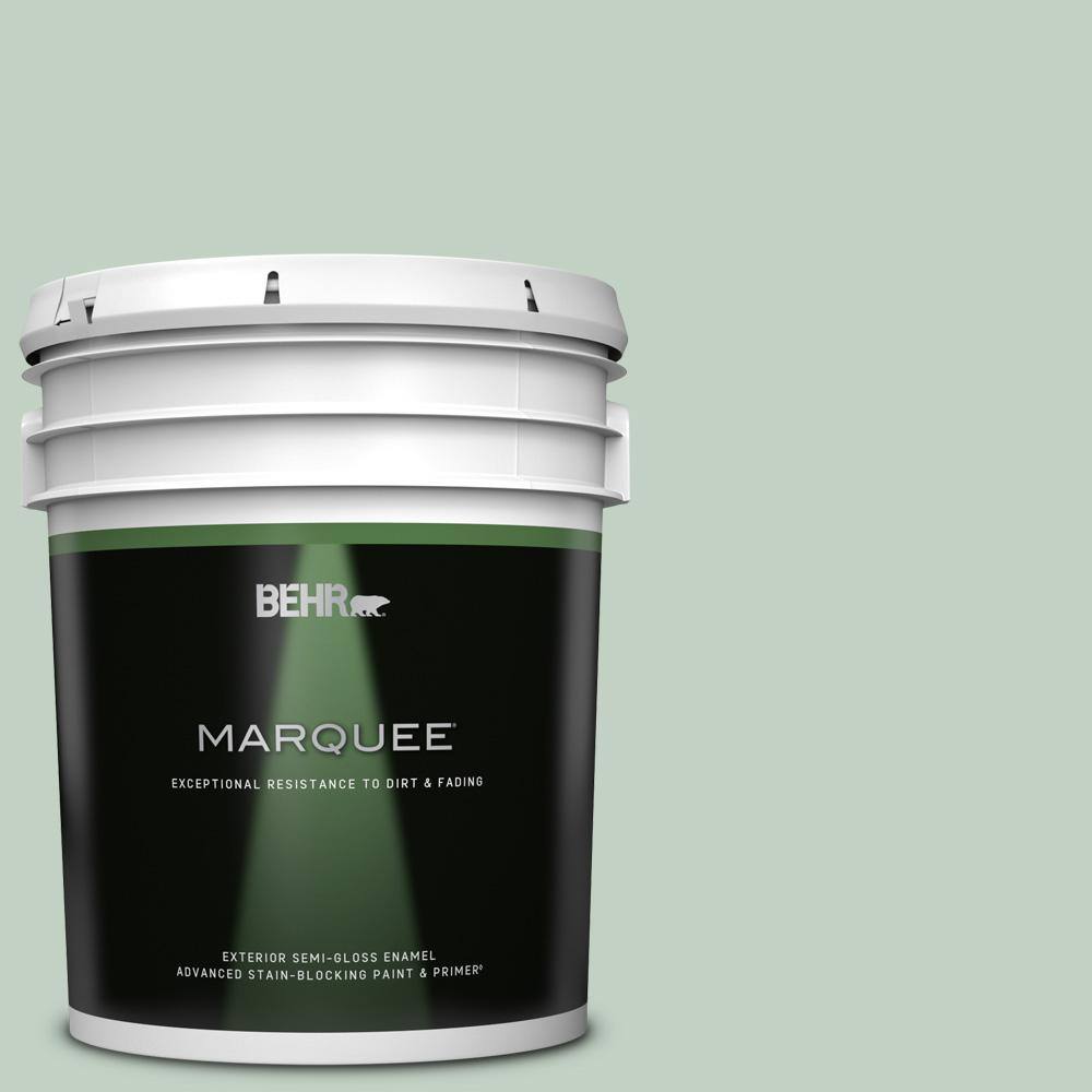 BEHR MARQUEE 5 gal. #PPU11-13 Frosted Jade Semi-Gloss Enamel Exterior ...
