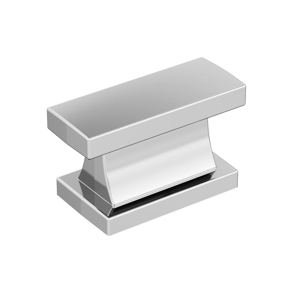Amerock Socle 1-7/16 in. Classic Polished Chrome Rectangle Cabinet Knob ...