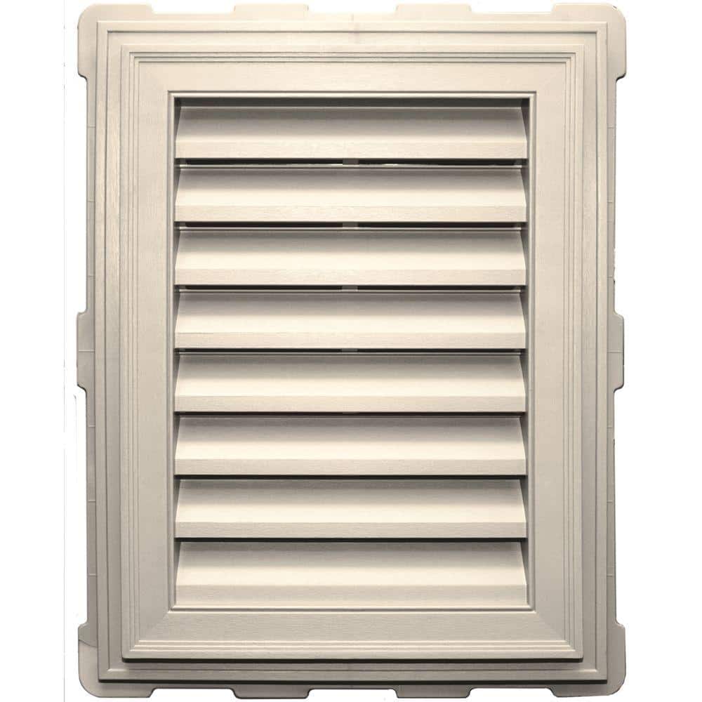 Builders Edge 20.2 in. x 26.2 in. Rectangular Beige/Bisque Plastic ...