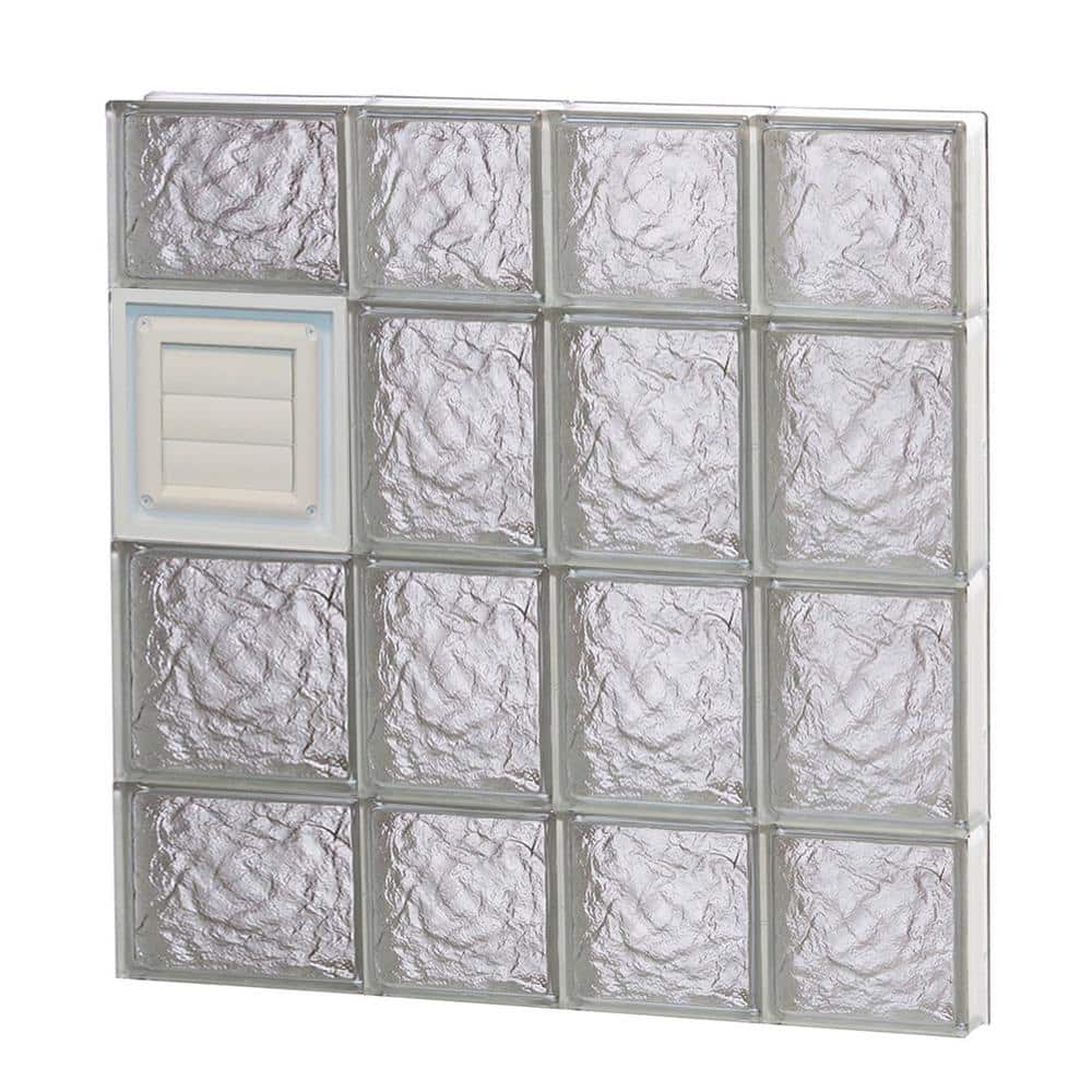 Clearly Secure 25 in. x 27 in. x 3.125 in. Frameless Ice Pattern Glass ...