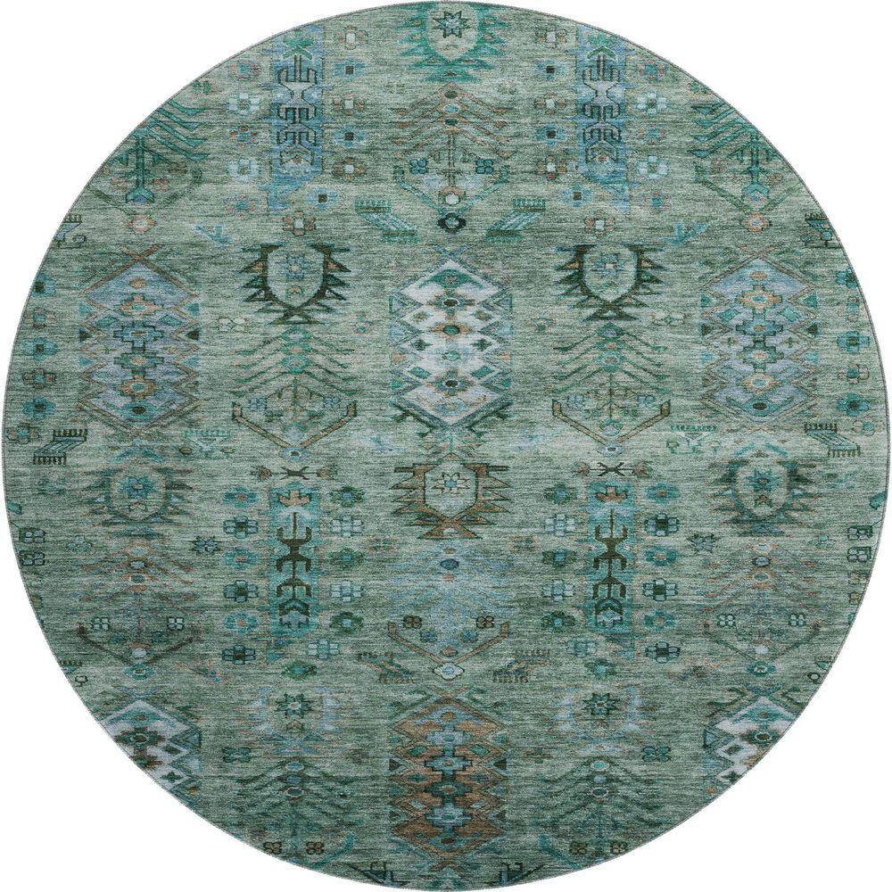 Addison Rugs Mayfield Premium Machine Washable Abstract AMF2047 Green 8 ...