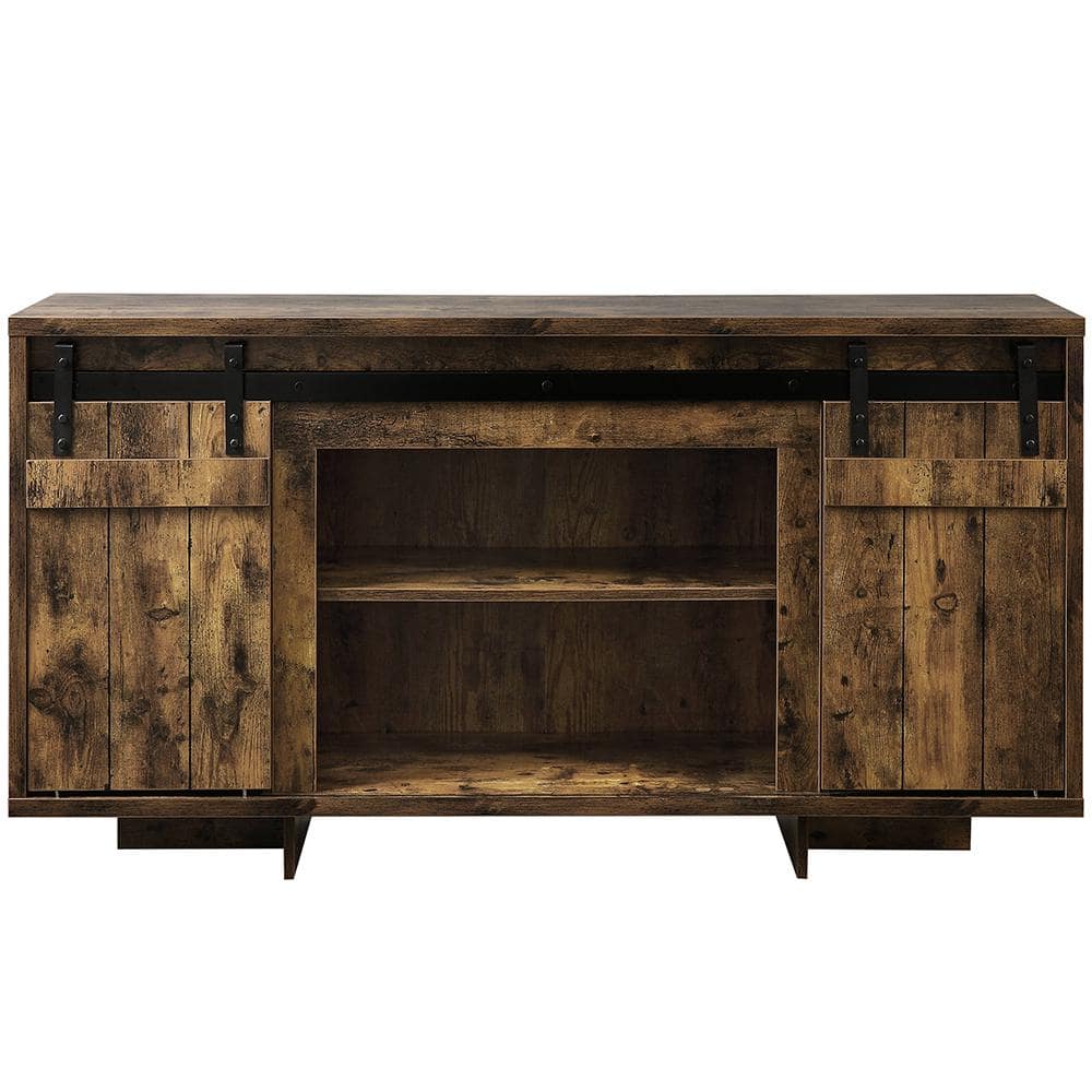 Acme Furniture Bellarosa 16 in. Rustic Oak TV Console Fits TV up to 60 ...
