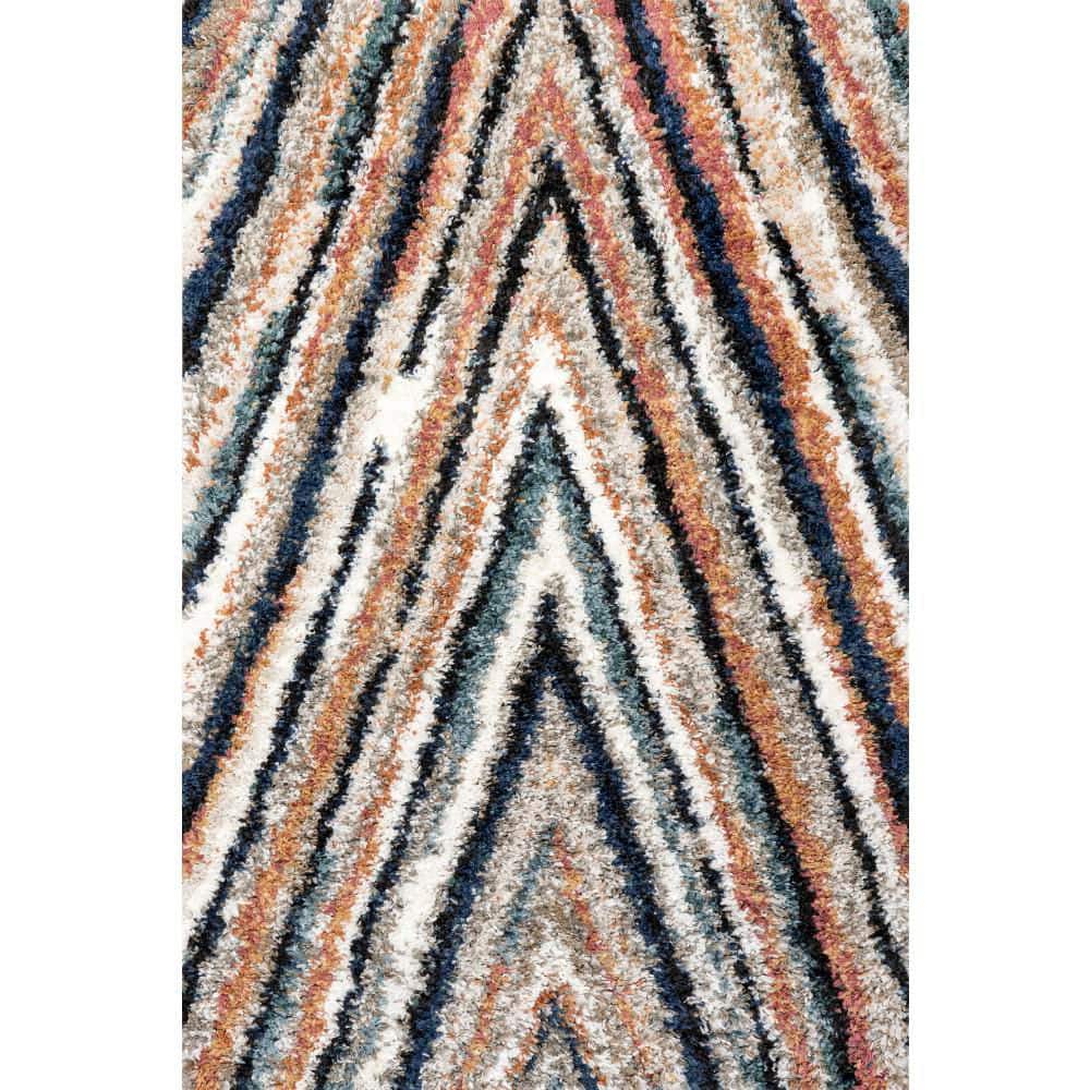 nuLOOM Katylnn Modern Mountain Shag Multi 5 ft. x 7 ft. 6 in. Area Rug ...