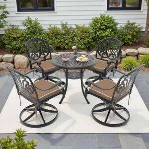 Willit Elizabeth 5-Piece Cast Aluminum Patio Outdoor Dining Set with ...