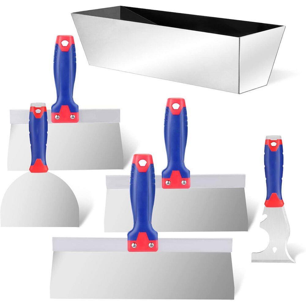 KIWDZFU 8 10 12 Stainless Steel Drywall Tools with 8 in 1 Painting ...