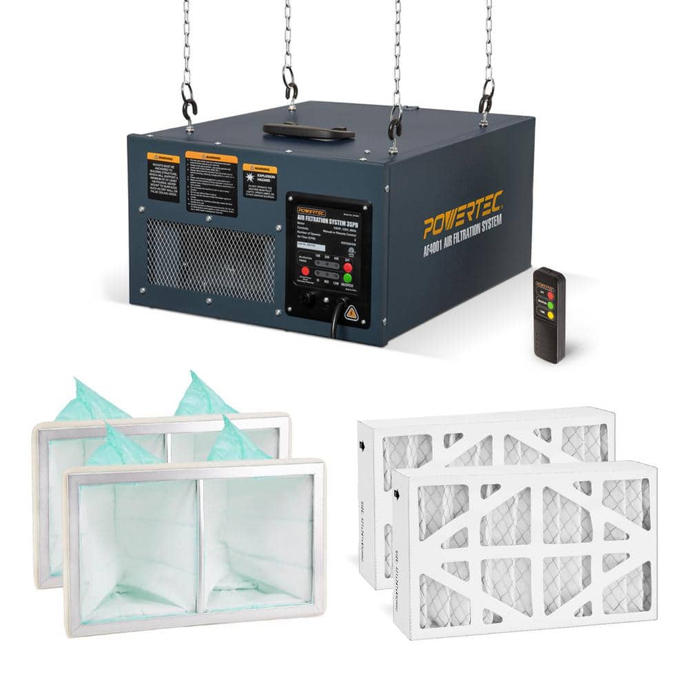‎POWERTEC 3-Speed Remote Controlled Air Filtration Systems (300/350/400 ...