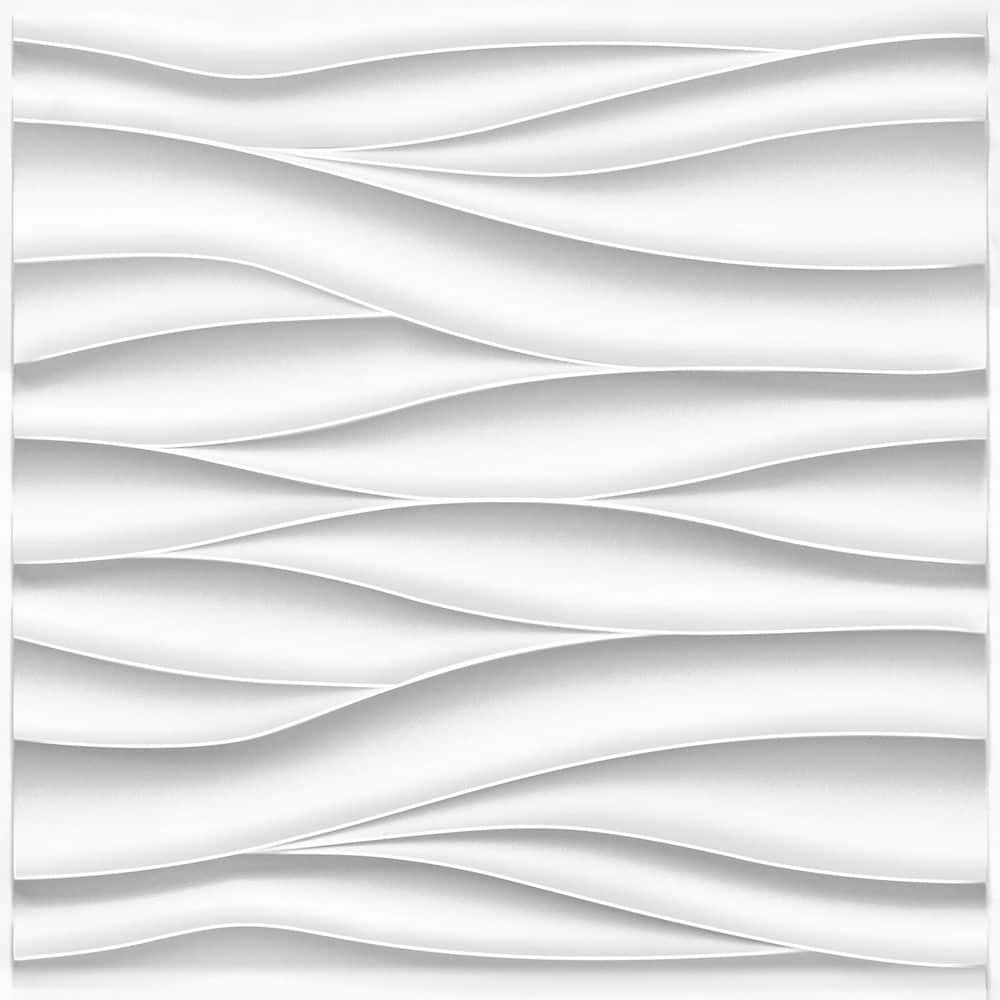 Afoxsos White Wave 3D Decorative Wall Panels for Interior Decor ...