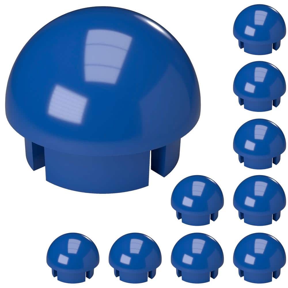 Formufit 1-1/4 in. Furniture Grade PVC Internal Ball Cap in Blue (10 ...