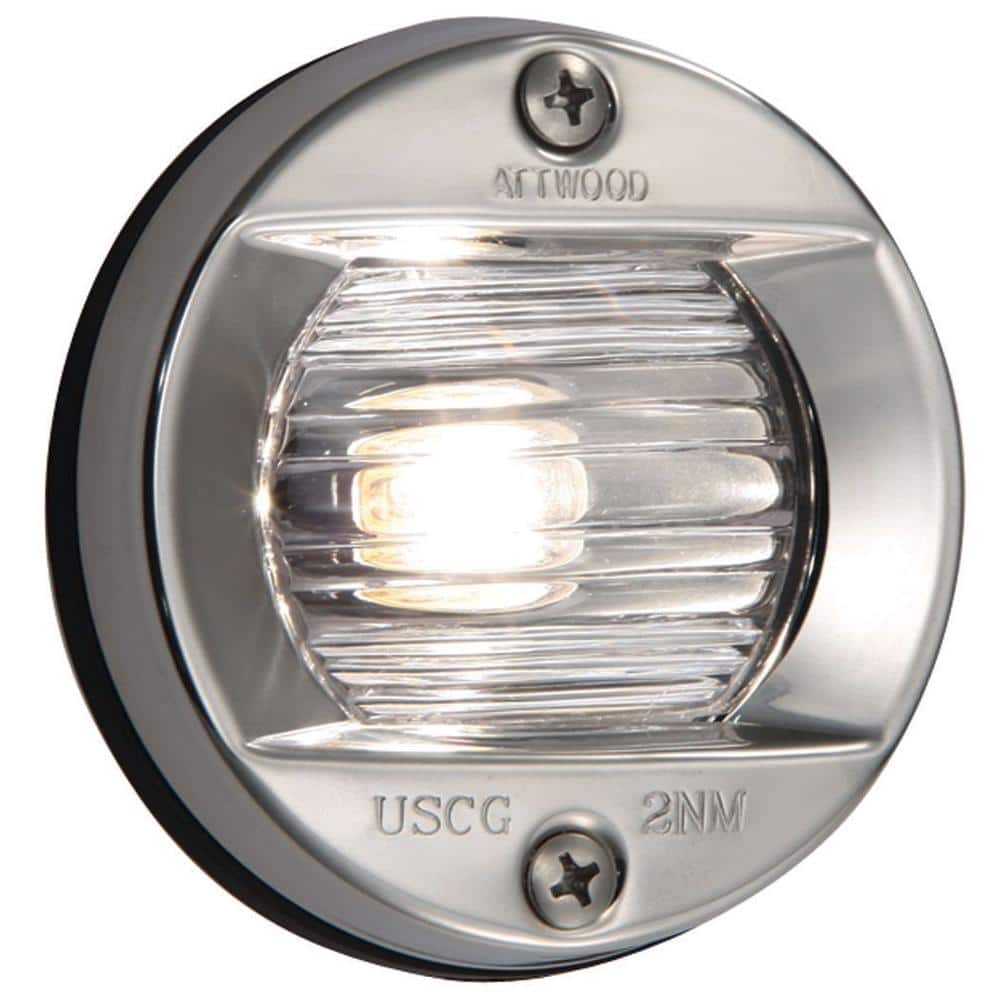 Attwood Plug-In Stainless-Steel Round Incandescent Transom Navigation ...